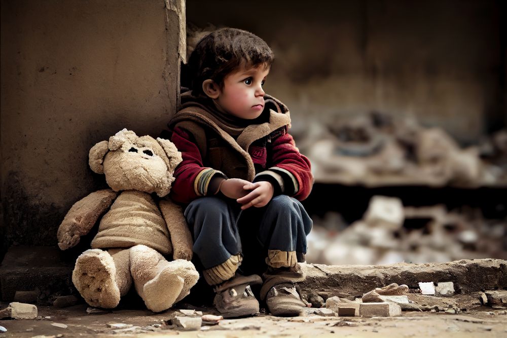 Teddys in der Ukraine Foto & Bild | kinder, ki-generierte bilder, ki-montagen Bilder auf ...