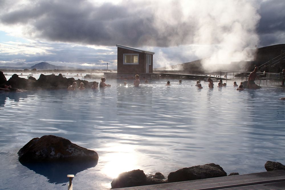 Thermalbad Jarðböð in der Nähe von Reykjahlid, Island Foto & Bild ...