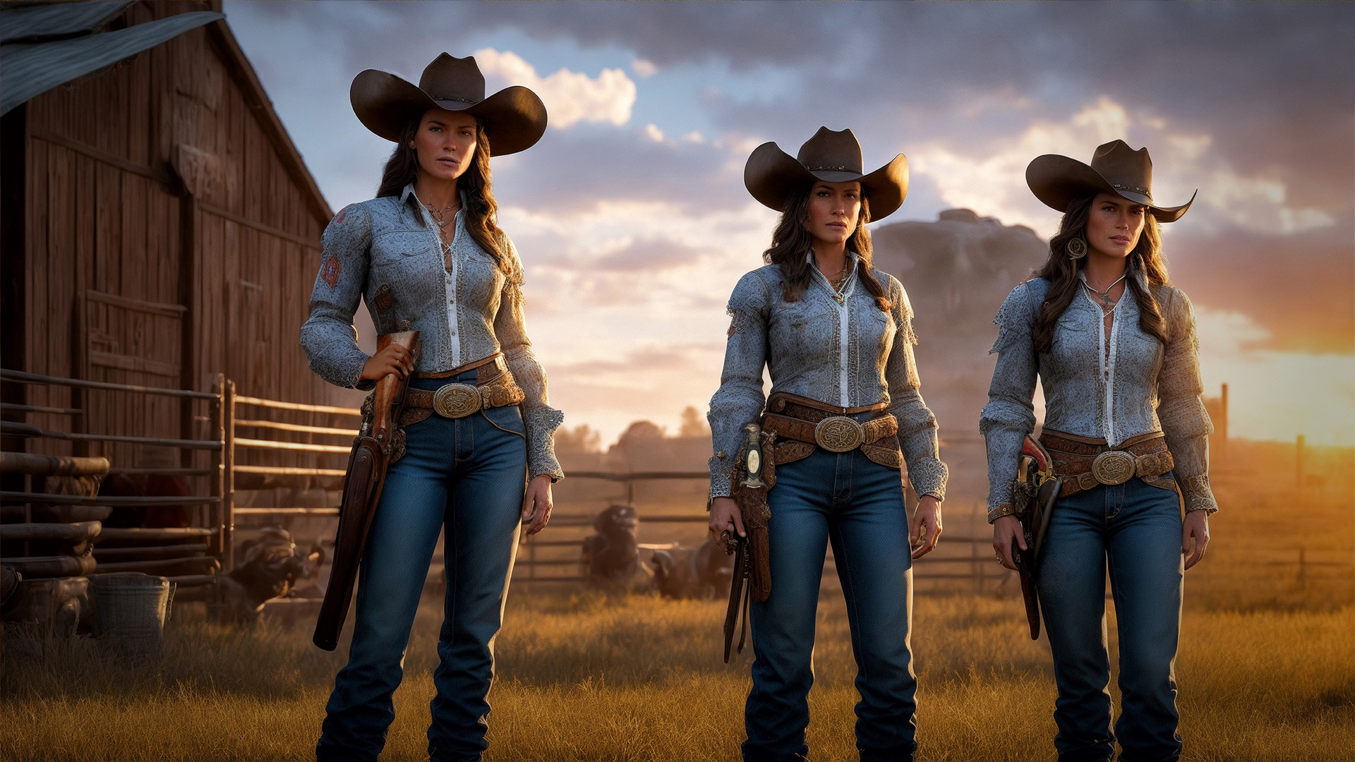 Three Against One Gunslinger.....KI Foto & Bild | bilder, art, spezial ...