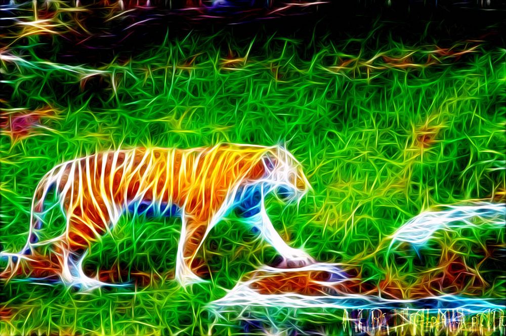 Tiger Foto & Bild | scan art, abstrakt, digiart Bilder auf fotocommunity