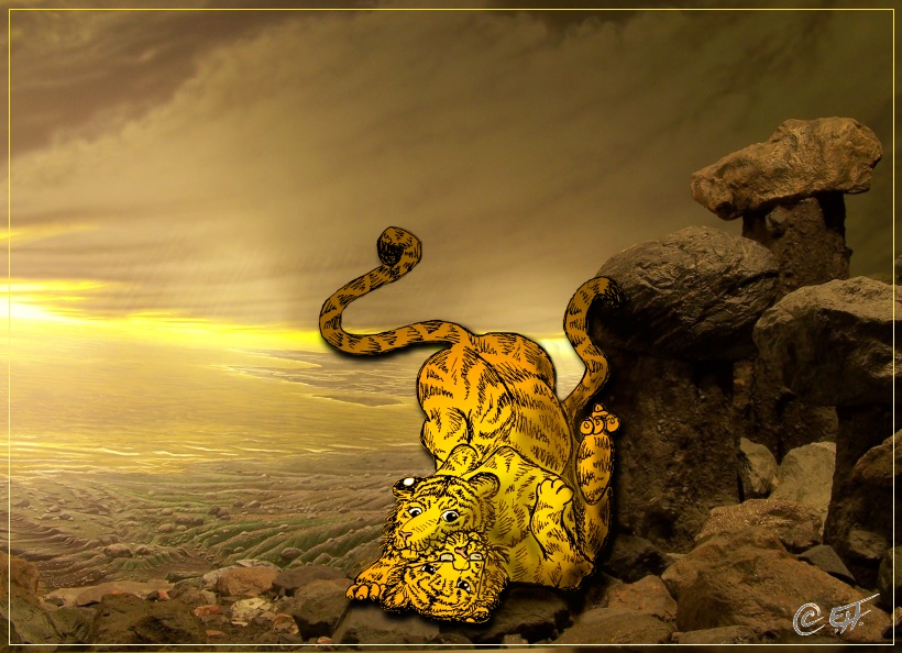 Tigerschmusen Foto & Bild | fun-montagen, quatsch & fun, gezeichnet und ...