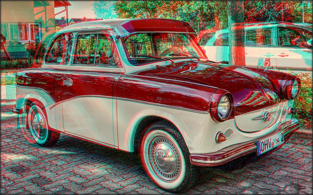 Trabbi 600 (3D Anaglyphe) Foto & Bild | spezial, brandenburg, trabant ...
