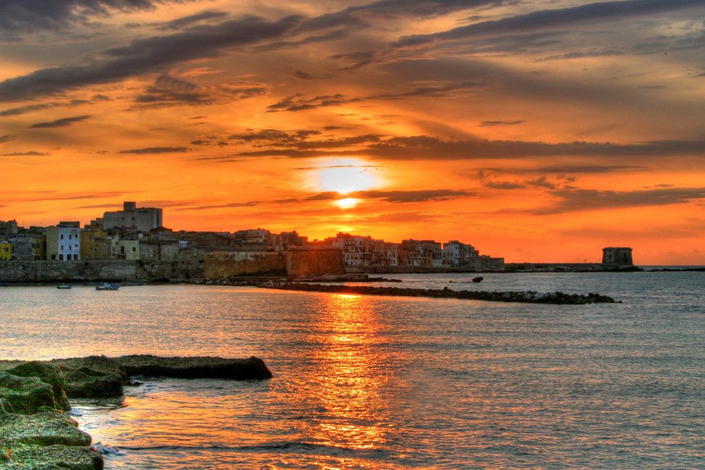 Tramonto a Trapani (HDR) riveduta e corretta Foto % Immagini| trapani ...