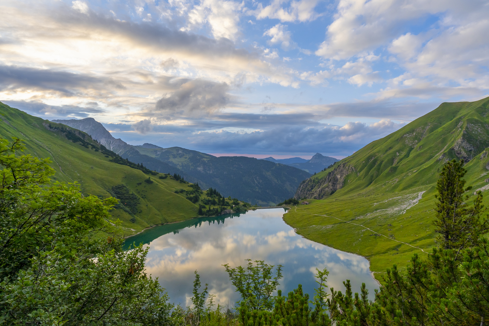Traualpsee im Allgäu Foto & Bild | landschaft, berge, sonnenuntergang ...