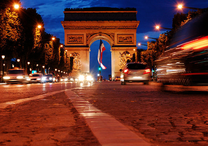 Triumphbogen Paris by Night Foto & Bild | europe, france, paris Bilder ...