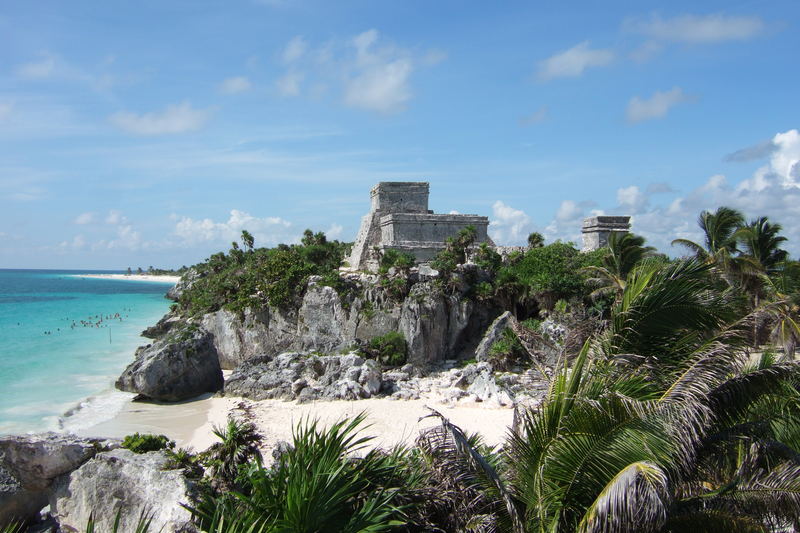 Tulum, die meistfotografierte Maya-Stätte in Mexiko, schätze ich.. Foto ...
