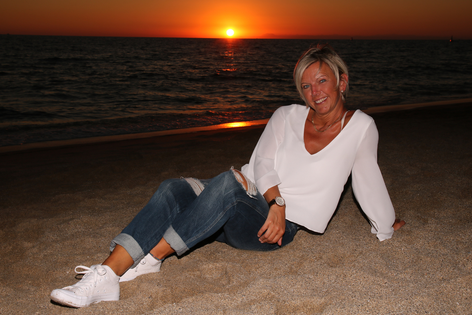 Typisches Urlaubsfoto Foto & Bild | urlaub, beach, sonnenuntergang ...