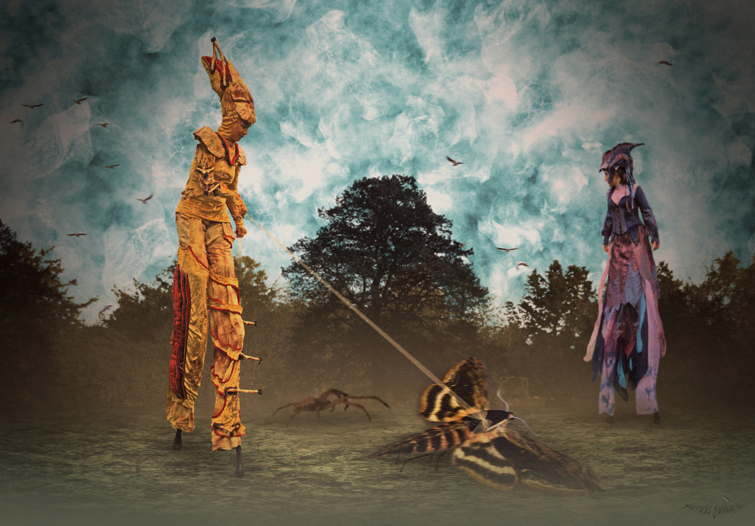 Und abends nochmal Gassi... Foto & Bild | fotomontage, fantasy mystery, surreal Bilder auf ...