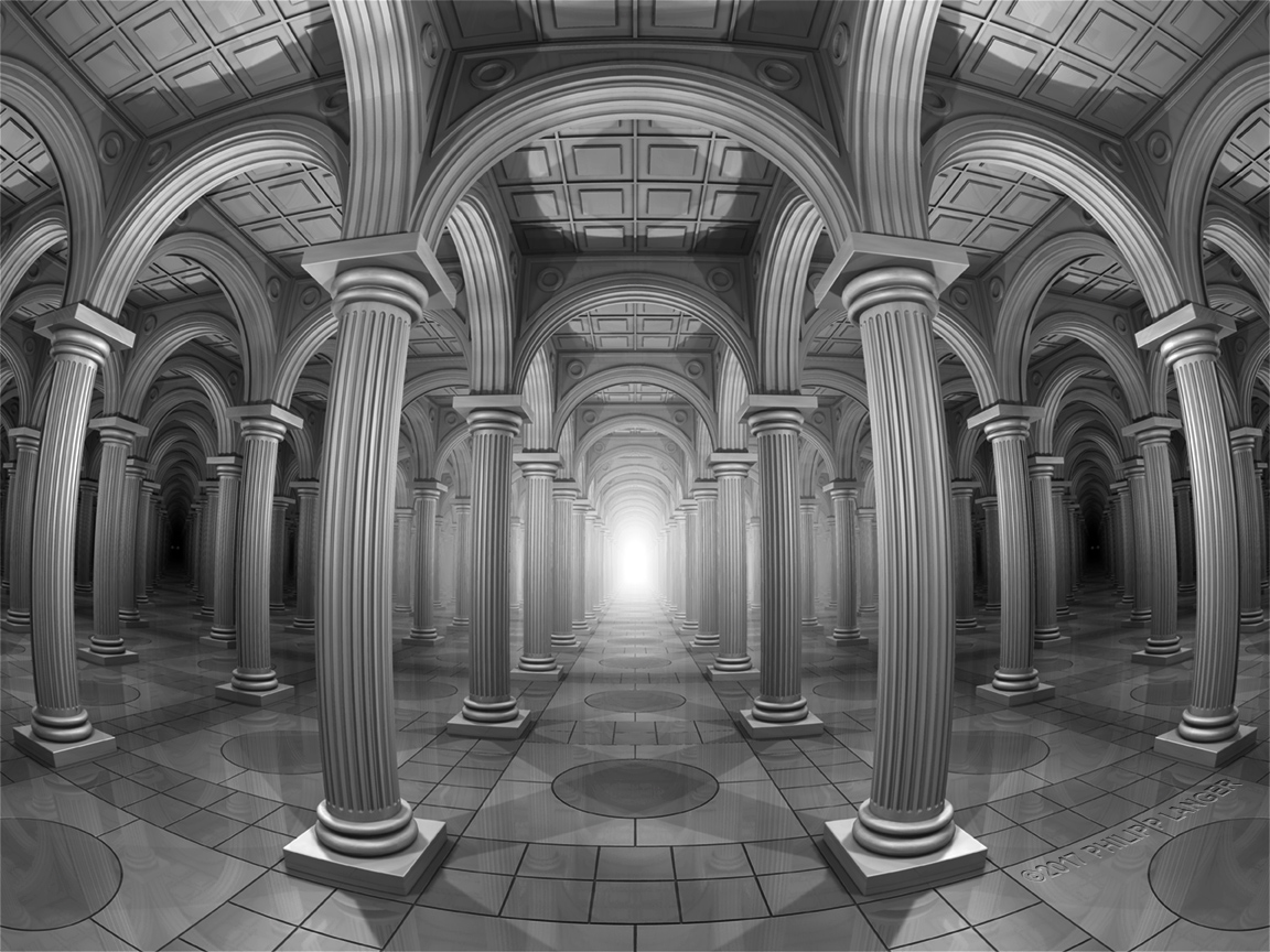 Unendliche Arkaden Foto & Bild | rendering, landschaftsrendering, hell Bilder auf fotocommunity