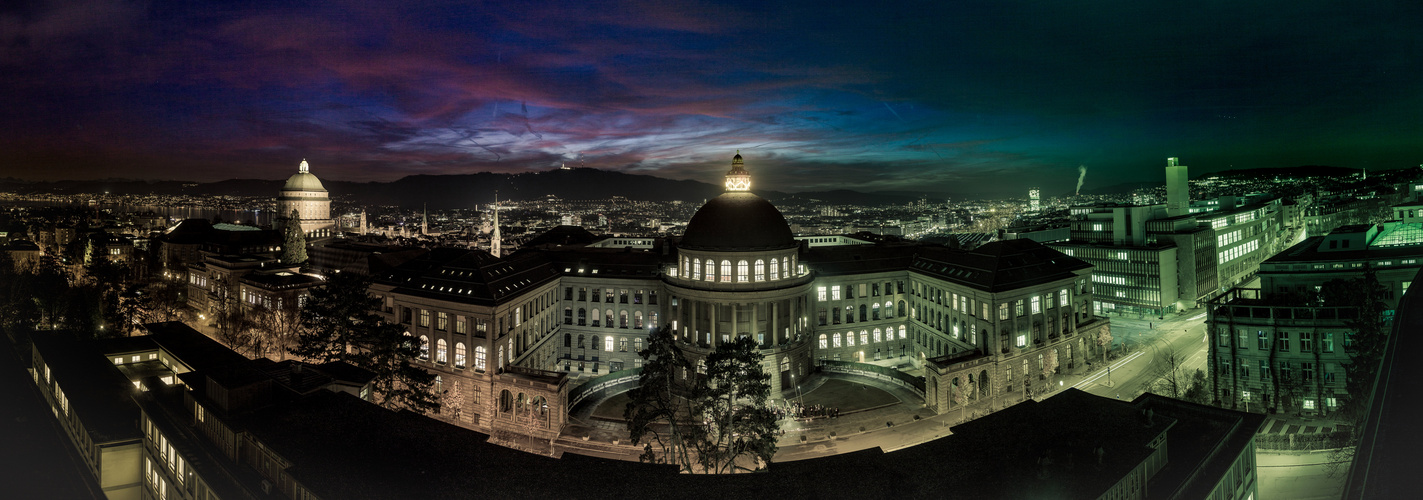 University of Zurich Library Foto & Bild | panoramas, night, nacht ...