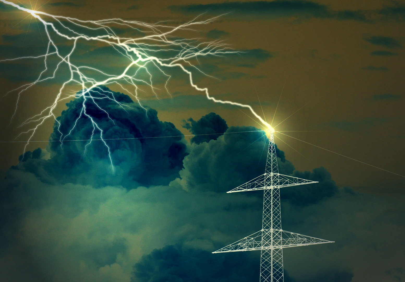 Unter Strom Foto & Bild | wolken, digiart, blitz Bilder auf fotocommunity
