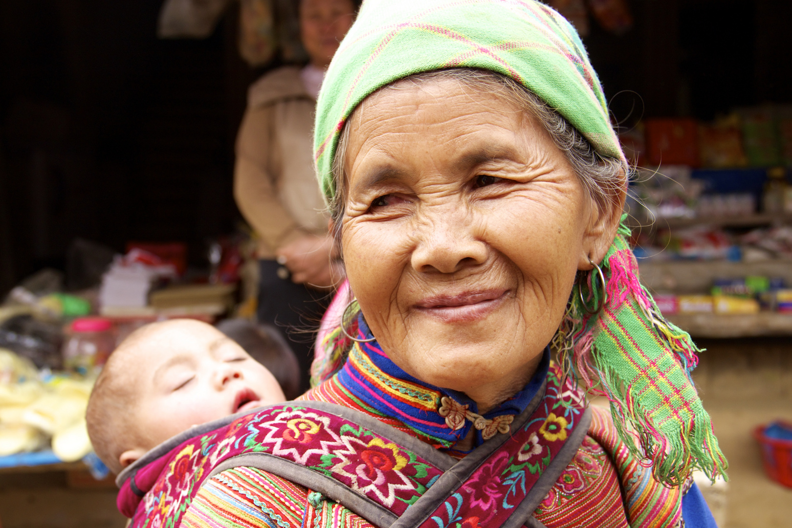Urgrossmutter eines Minderheiten Stammes in Nord Vietnam Foto & Bild ...