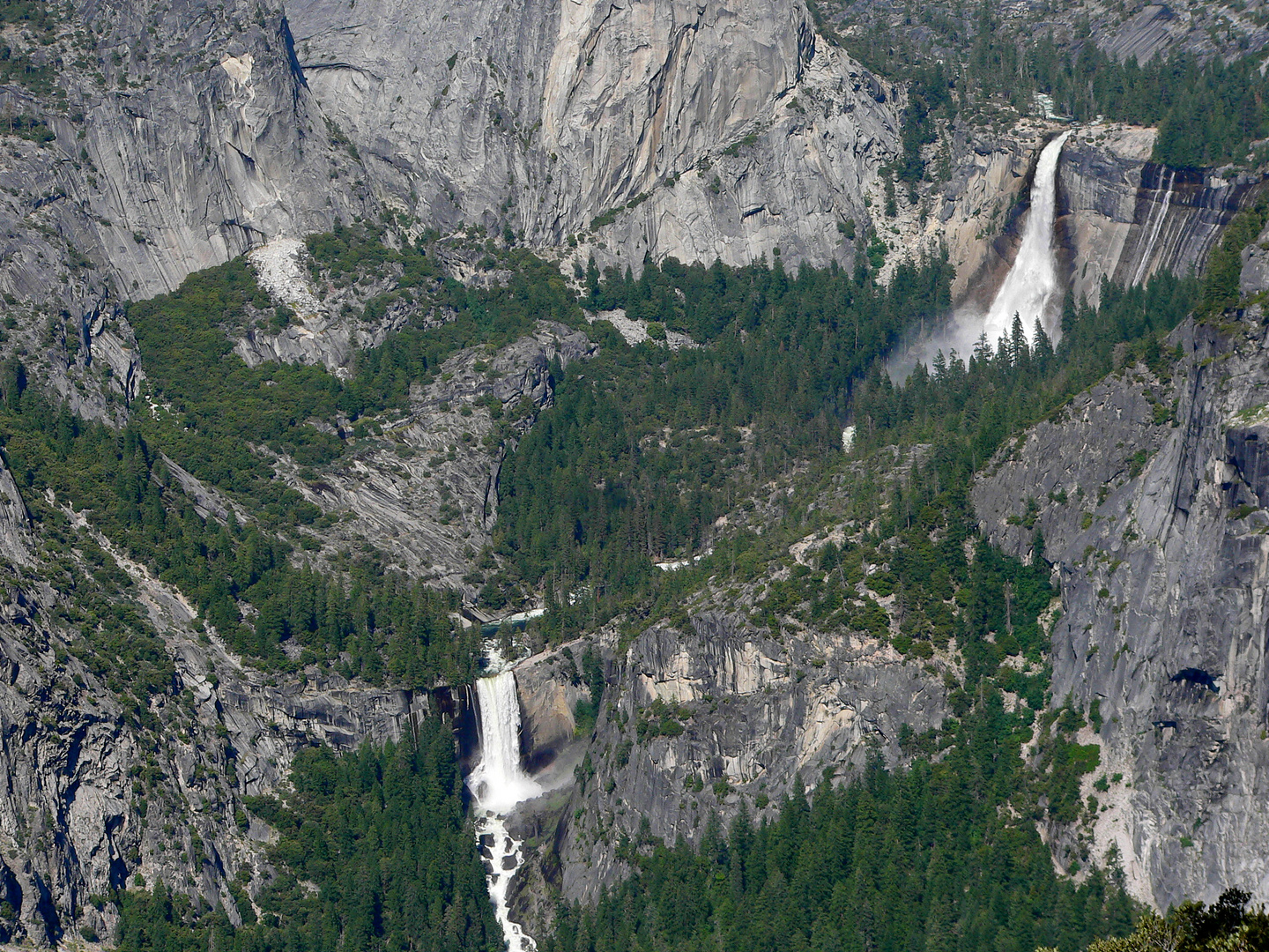 Vernal und Nevada Fall - Yosemite National Park Foto & Bild | north ...