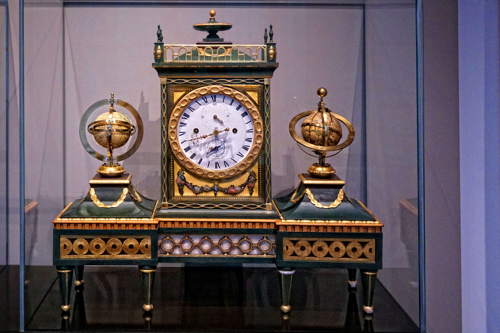 , voDoppel-Globus-Uhrn Johann Christoph Schuster Foto & Bild ...