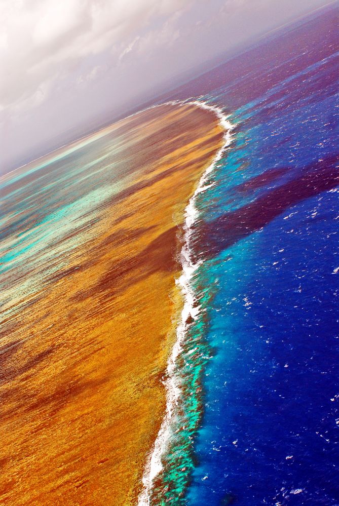 vom Hubschrauber : Barrier Riff Foto & Bild | australia & oceania ...