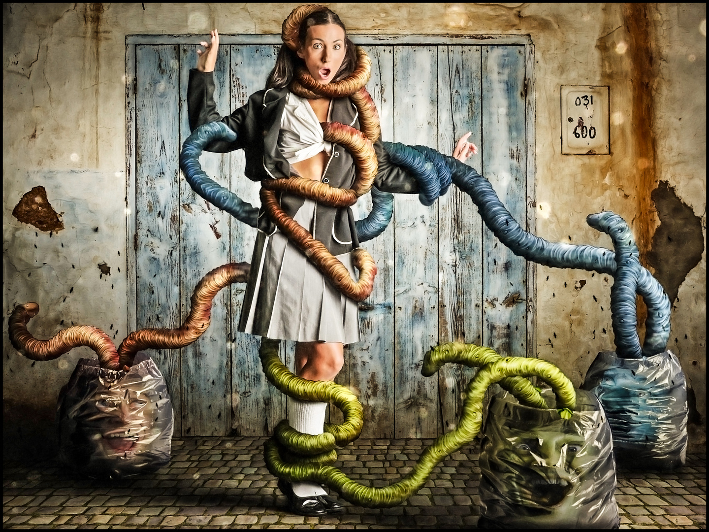 Vor alten Säcken und schlaffen Tüten wird eindringlich gewarnt ;-) Foto & Bild | fotomontage ...