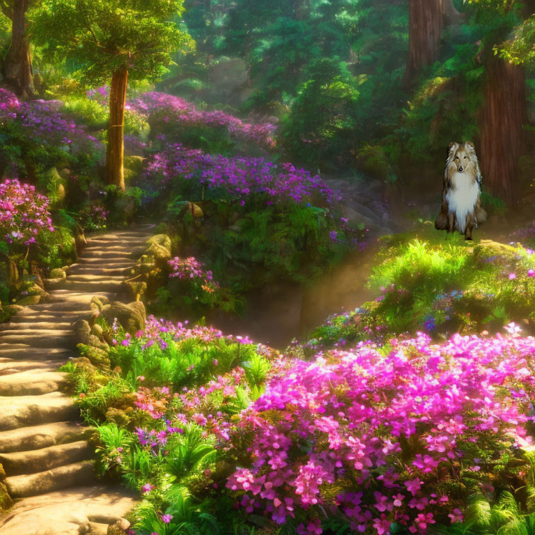 Wald mit Treppe und Tino Foto & Bild | ki - montagen, ki- composing bilder, spezial Bilder auf ...