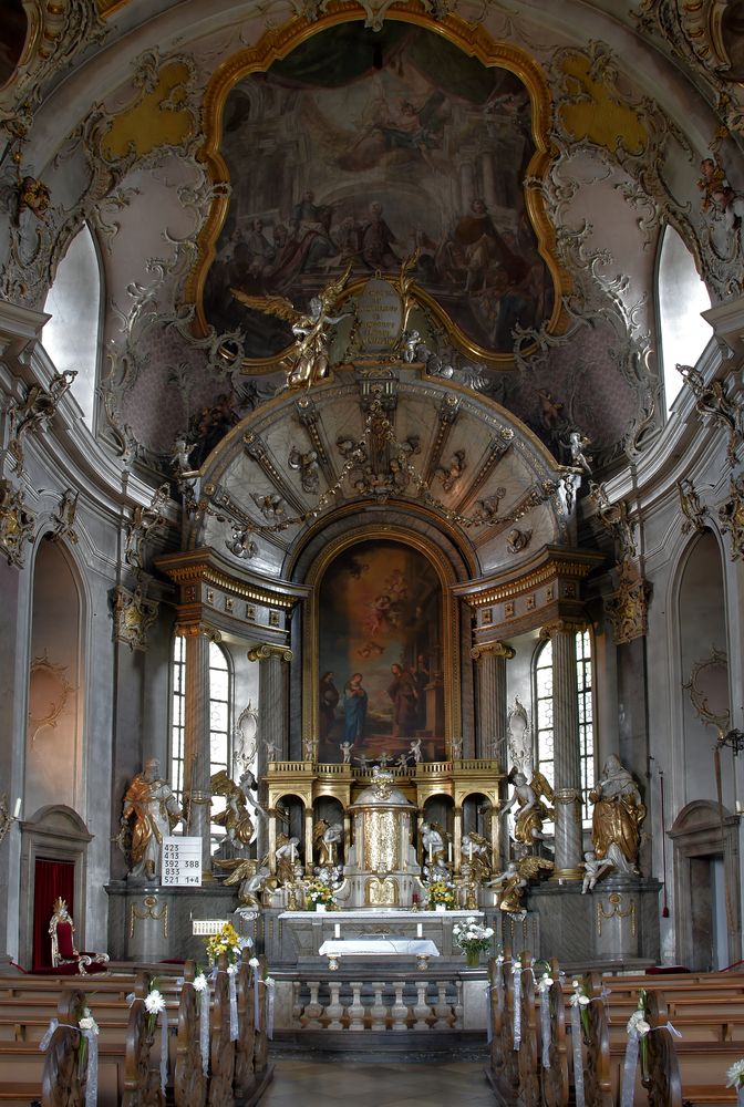 Wallfahrtskirche Mariä Heimsuchung Blick zum Altar Foto & Bild | kirche, architektur, motive ...