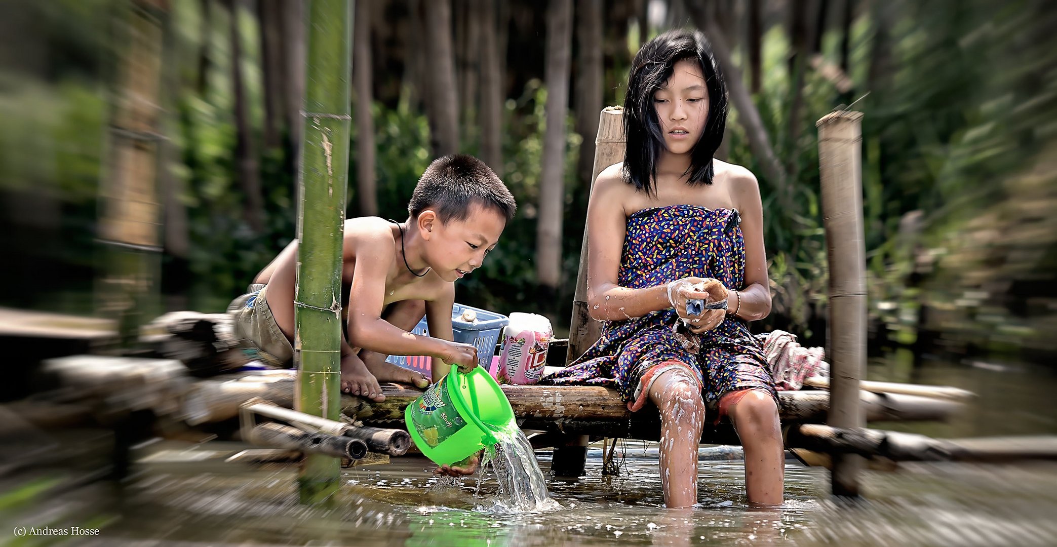 Waschtag Foto & Bild | world, myanmar, burma Bilder auf fotocommunity