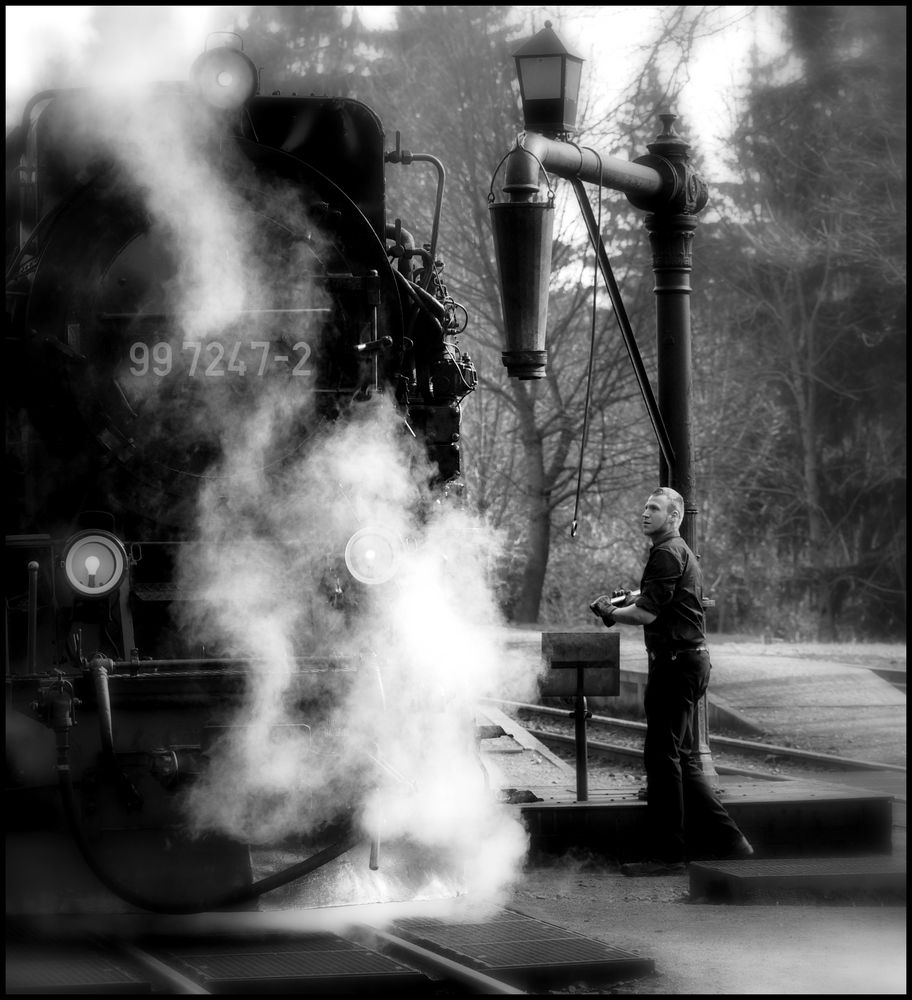 Wasser und Dampf (Alternative S/W) Foto & Bild | people, outdoor, bahn ...