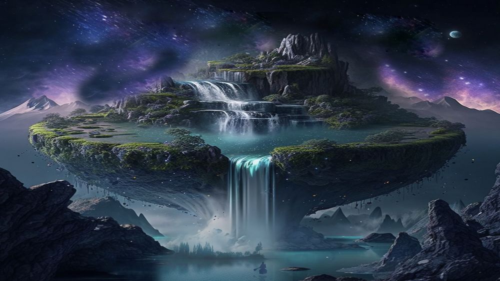 Wasserfall Foto & Bild | ki - montagen, fotos, surreal Bilder auf fotocommunity