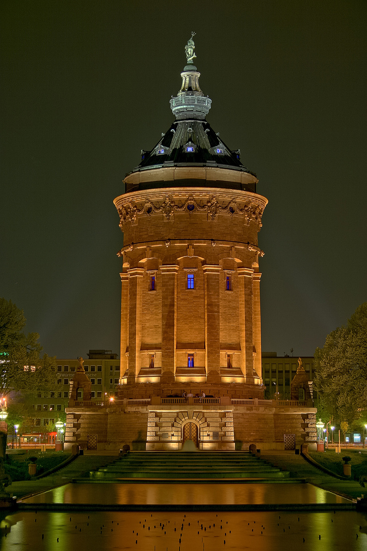 Wasserturm Mannheim Foto & Bild | nacht, mannheim, architektur Bilder auf fotocommunity