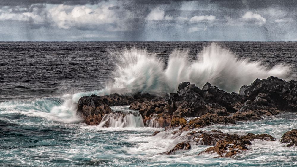 Water explosion Foto & Bild | europe, canary islands die kanaren, spain ...