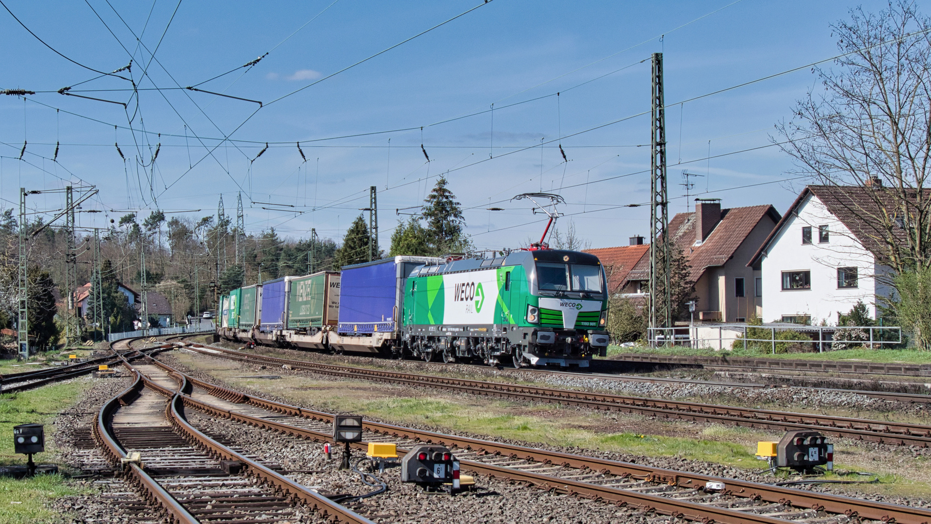 Weco Rail mit KLV-Zug in Stockstadt Foto & Bild | schienen, loks ...