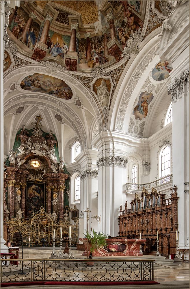 WEINGARTEN- BLICK ZUM CHOR. Foto & Bild | architektur, sakralbauten, innenansichten kirchen ...