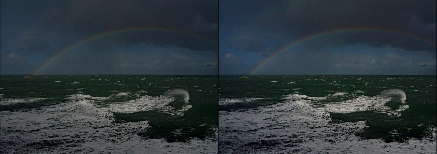 Wellen mit Regenbogen (3D-X-View) Foto & Bild | spezial, meer ...
