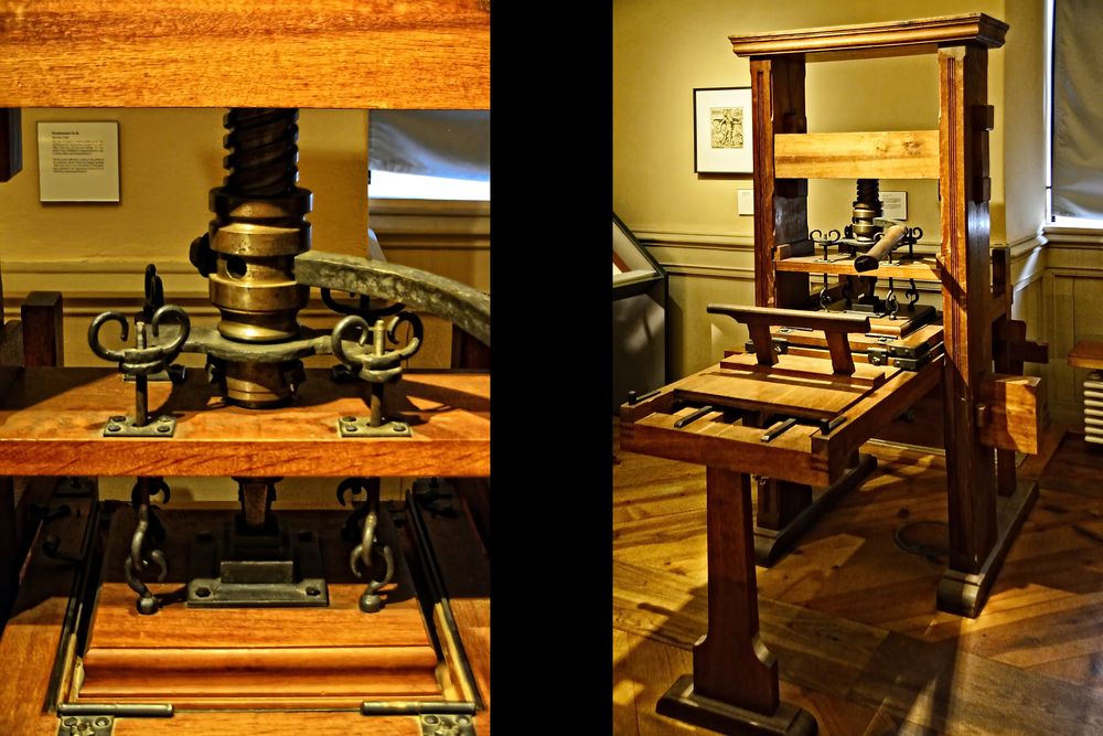 Wie Dazumal - Diese Druckerpresse von dazumal Foto & Bild | industrie ...