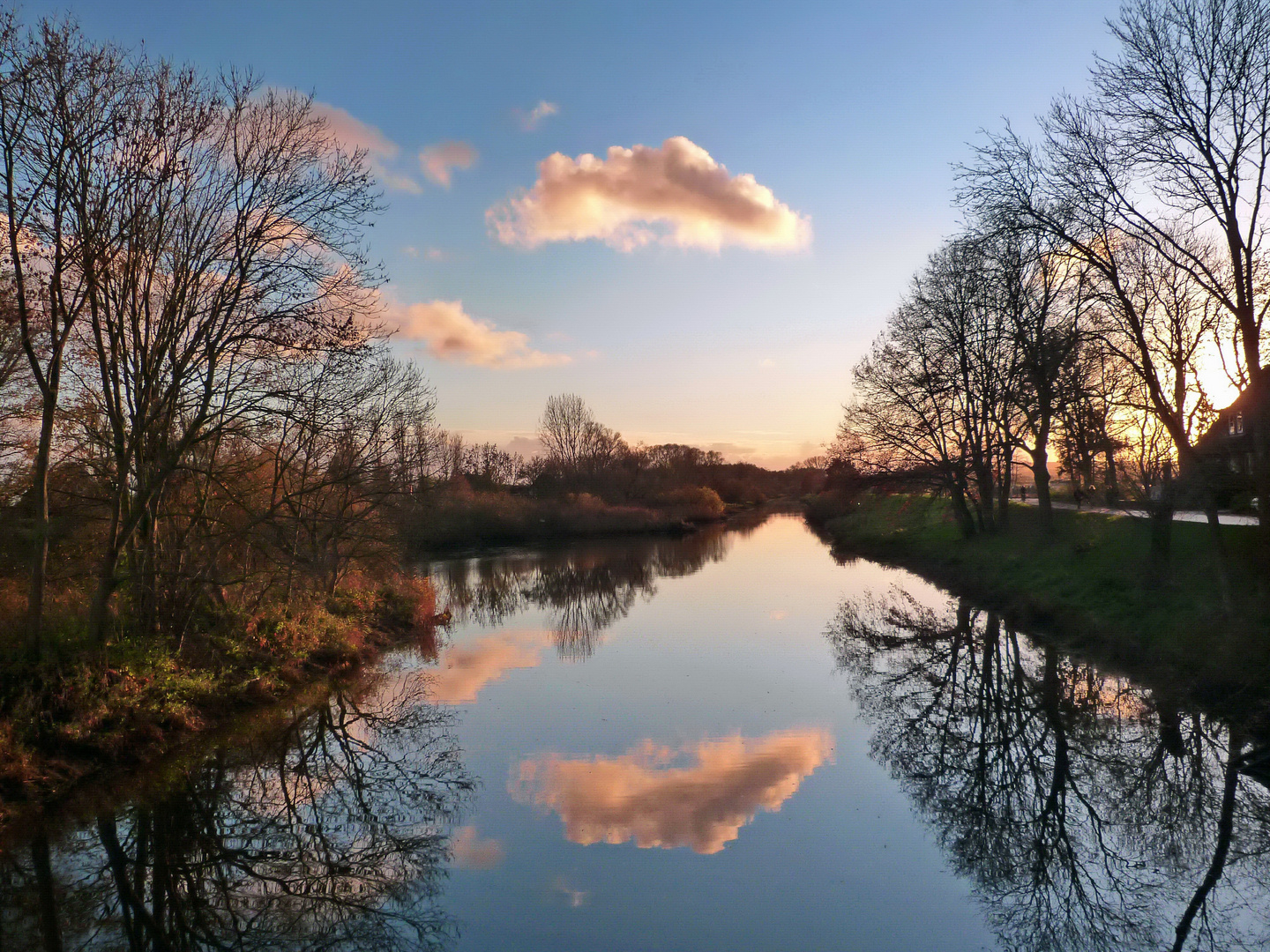 Winterabend an der Seeve Foto & Bild | world, spezial, sonnenuntergang ...