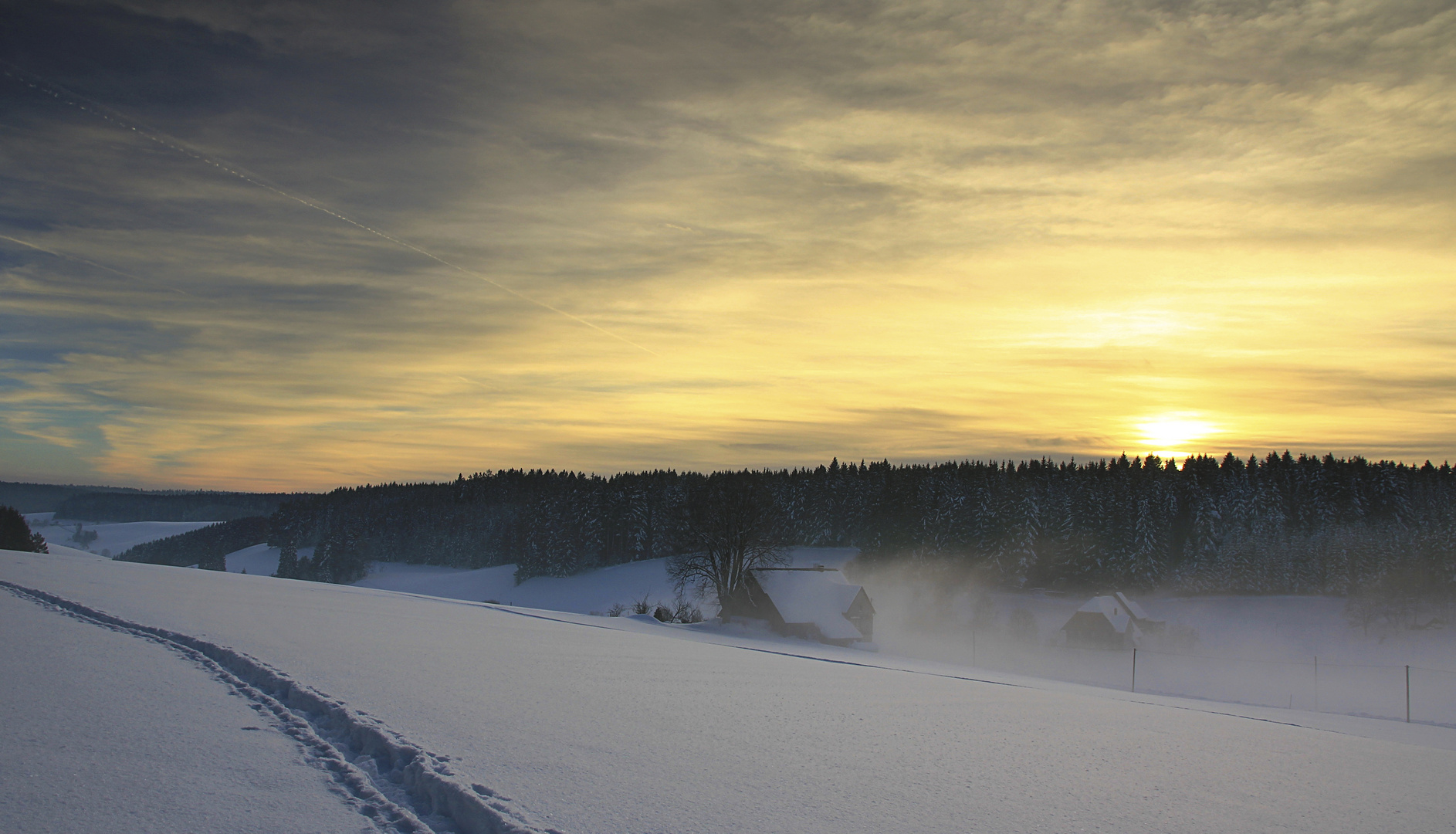 Winterabend Foto & Bild | jahreszeiten, winter, landschaft Bilder auf fotocommunity