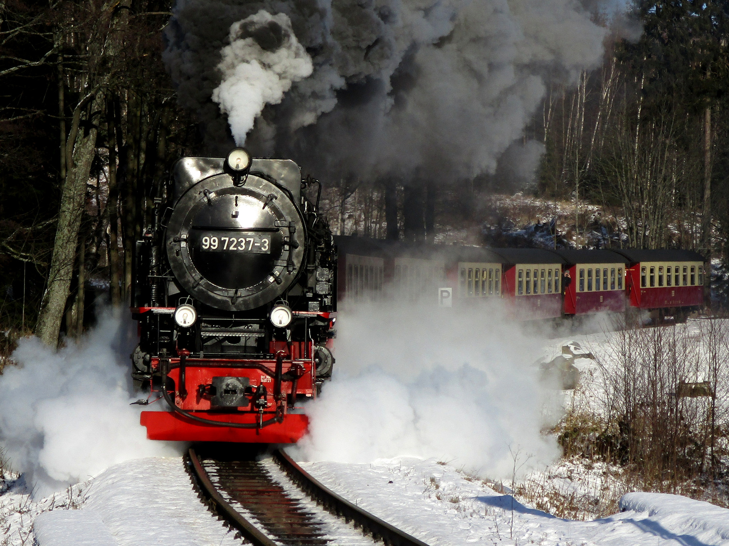 Winterausflug mit der HSB von Wernigerode nach Drei Annen Hohne 5. Foto ...