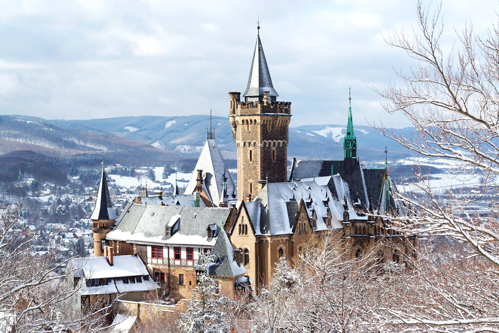 Winterliches Schloss Wernigerode Foto & Bild | architektur, schlösser ...