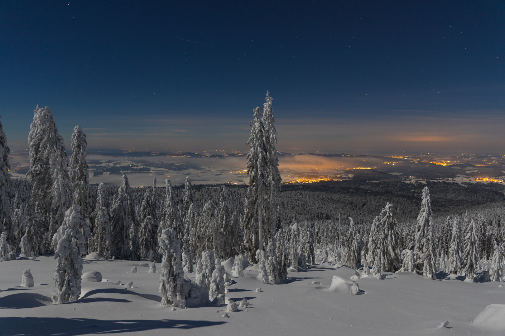 Winternacht Foto & Bild | winter, schnee, natur Bilder auf fotocommunity