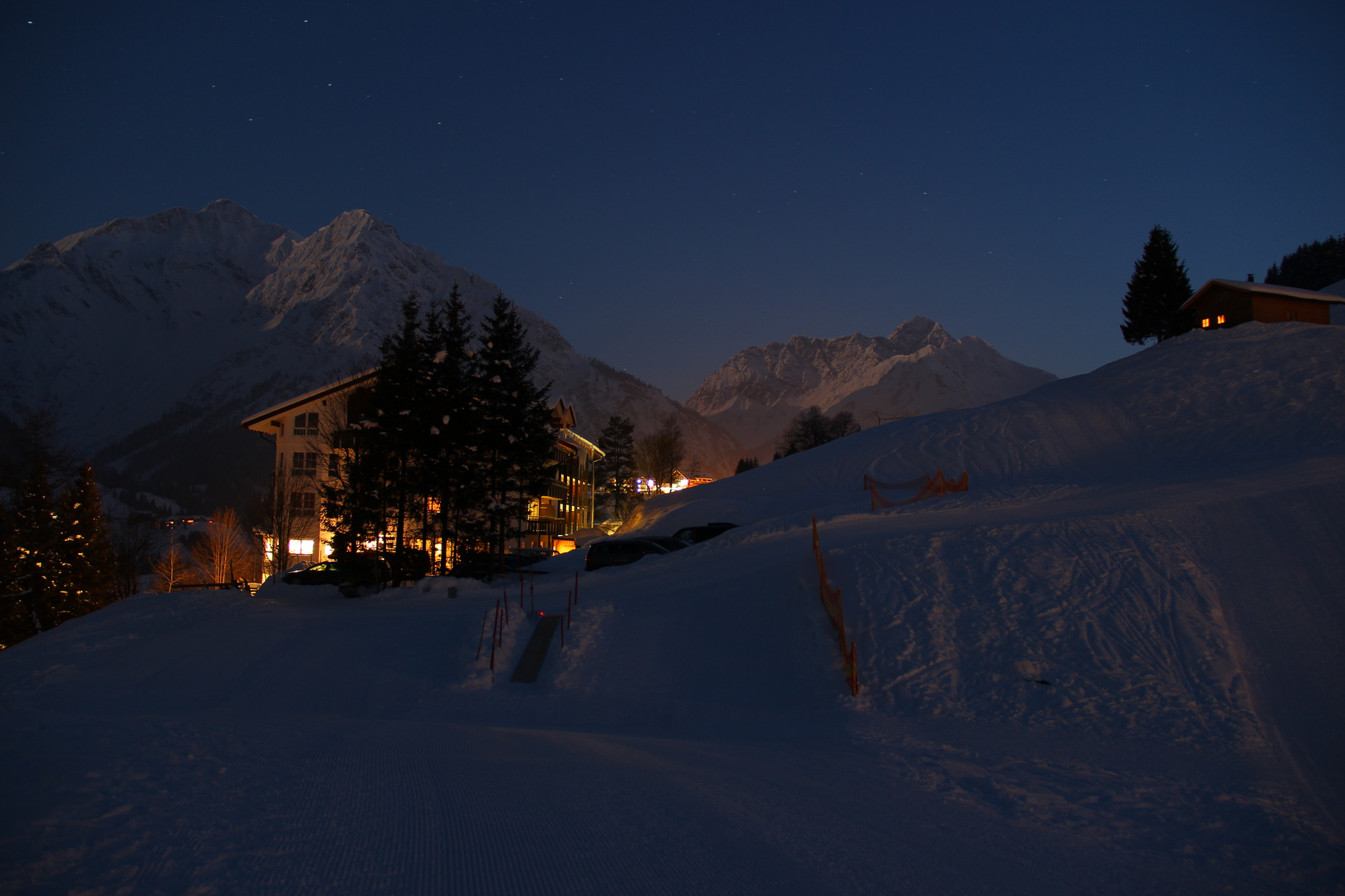 Winternacht in den Bergen Foto & Bild | landschaft, berge, natur Bilder ...