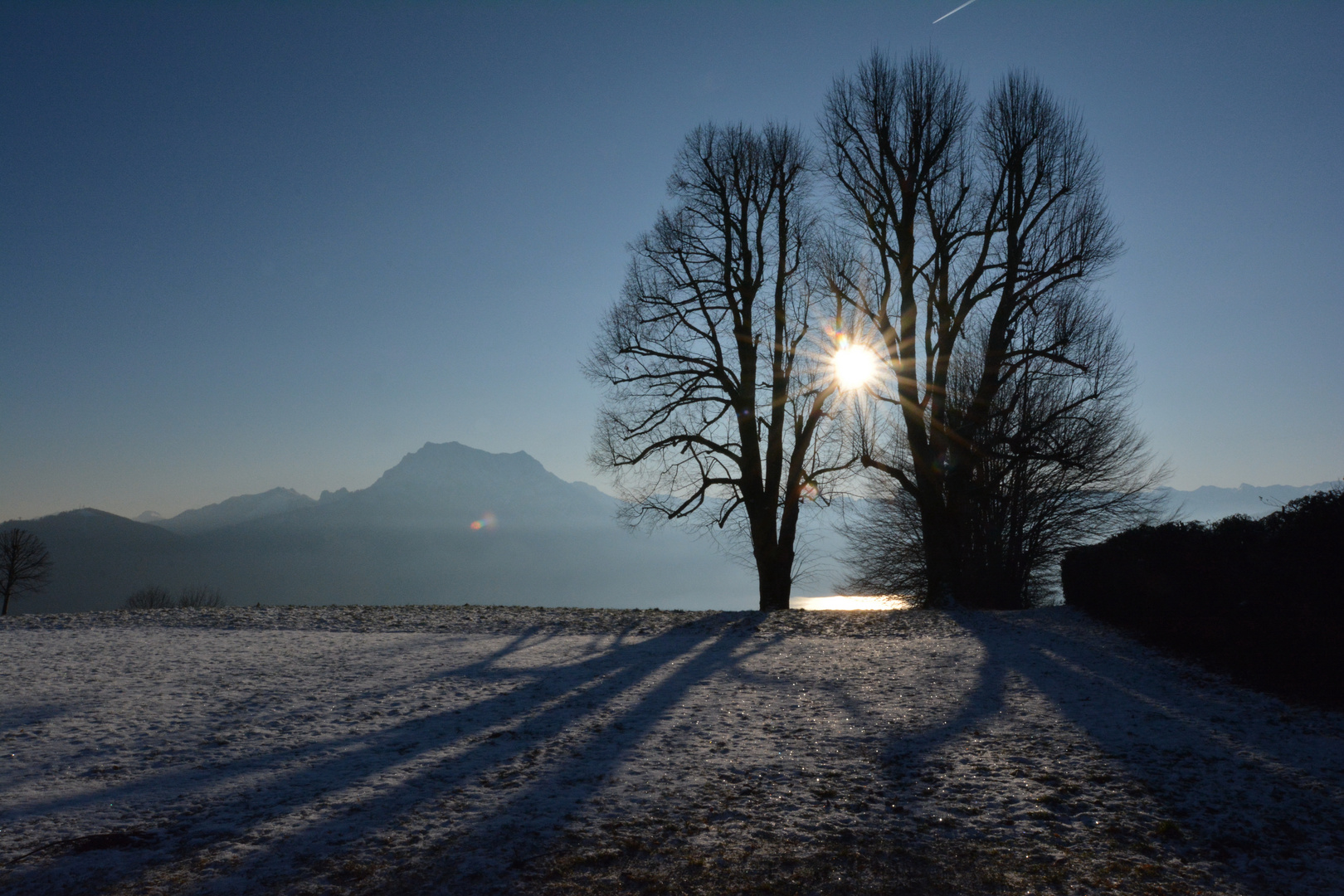 Wintersonne im Gegenlicht... Foto & Bild | landschaft, jahreszeiten, winter Bilder auf fotocommunity
