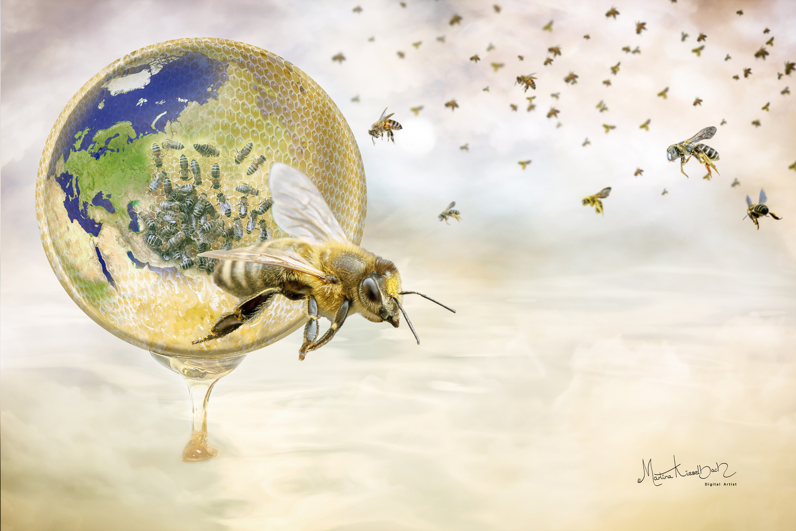 Without the bees, the world is nothing ... Foto & Bild | art, surreal ...