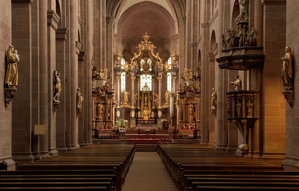 Wormser Dom (1). Blick zum Hochaltar von Johann Balthasar Neumann. Foto & Bild | architektur ...