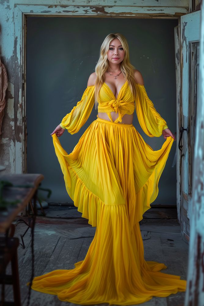 YELLOW DRESS Foto & Bild | ki - montagen, ki - menschen, ki - portraits Bilder auf fotocommunity