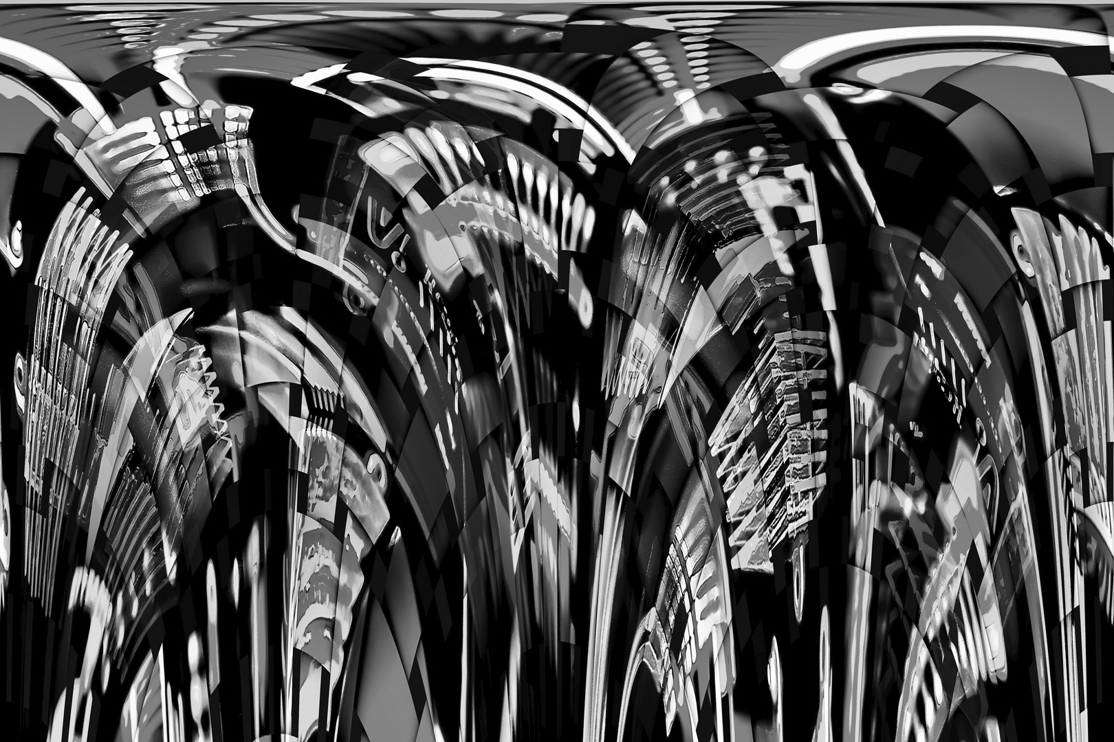 Zum Schwarz-Weißen Freitag - Verformte Kühlkörper aus Computern Foto & Bild | projekte ...