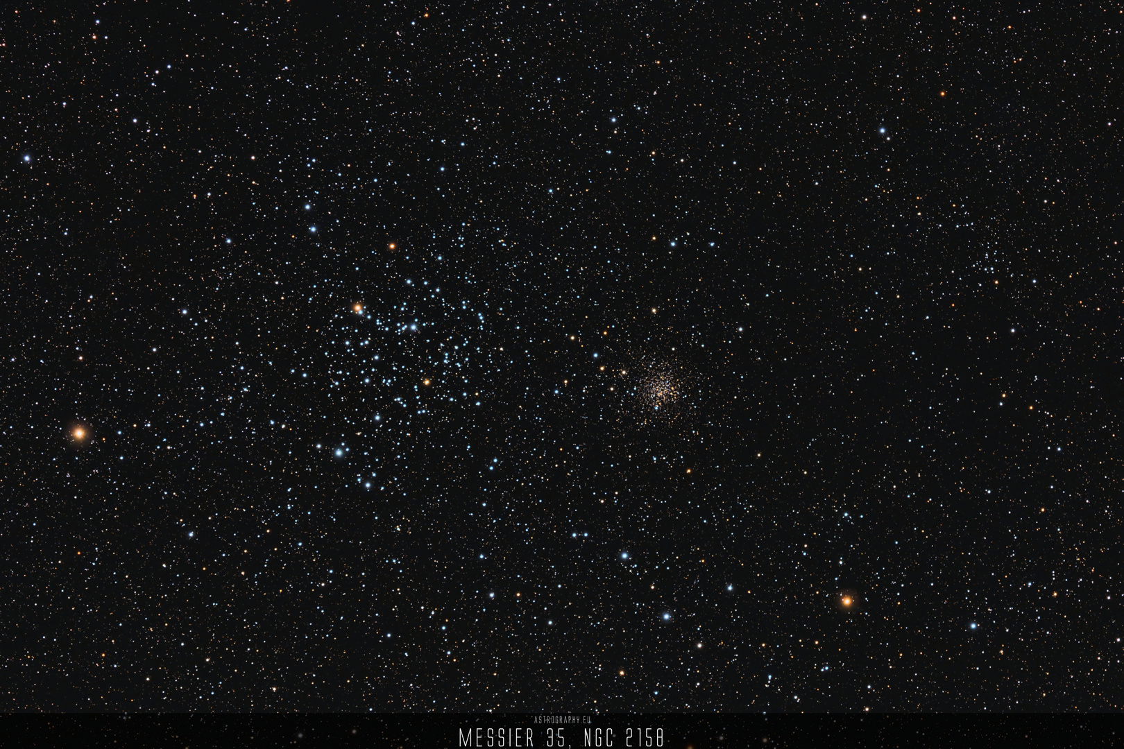 Zwei offene Sternhaufen, M35 und NGC 2158 Foto & Bild | astrofotografie, himmel & universum ...