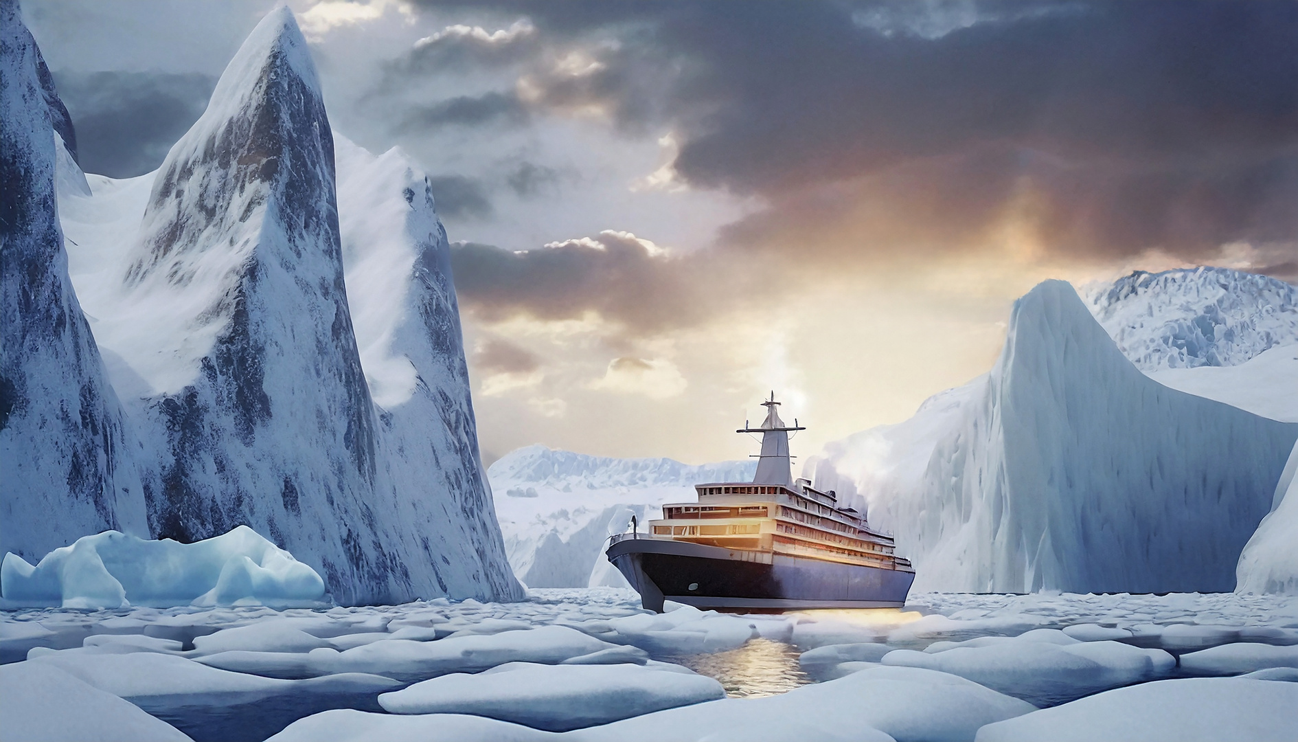Zwischen den Eisbergen - KI mit eigenem Foto gefiltert Foto & Bild | ki-generierte bilder, ki ...